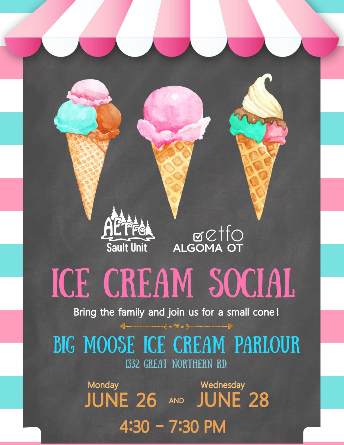 Ice Cream Social – ETFO Algoma Occasional Teacher Local
