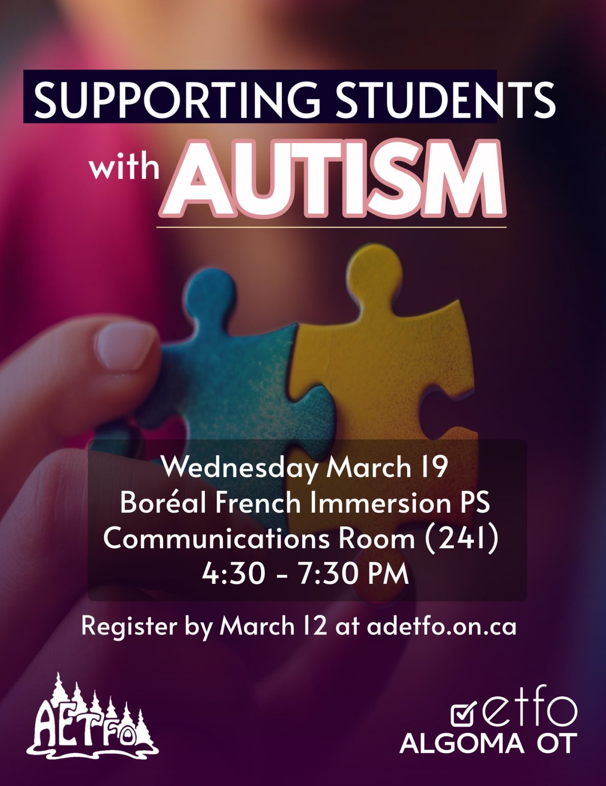 Supporting Students with Autism – ETFO Algoma Occasional Teacher Local