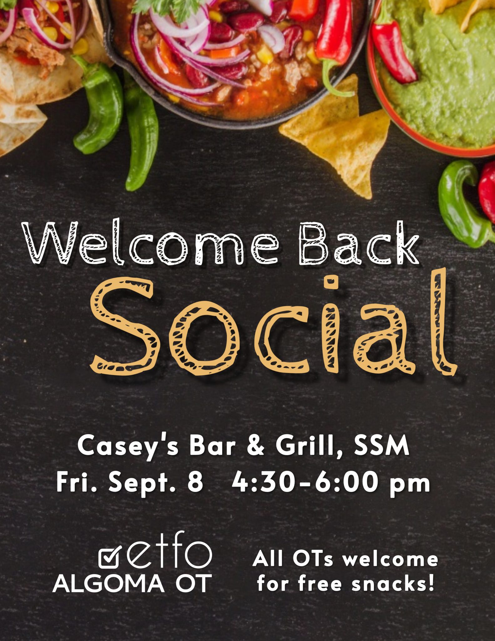 Welcome Back Social – ETFO Algoma Occasional Teacher Local
